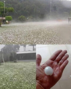Giant hail recorded Tuesday evening in the town of… See more